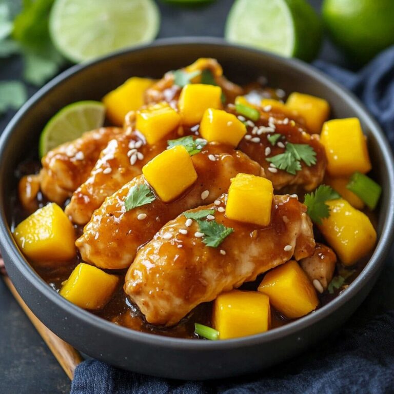Asian Mango Chicken - Justine Recipes