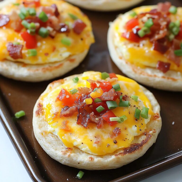 English Muffin Breakfast Pizza - Justine Recipes