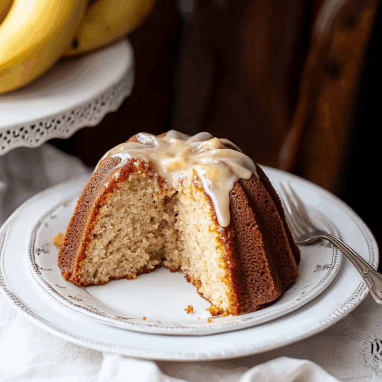 Banana Bundt Cake - Justine Recipes