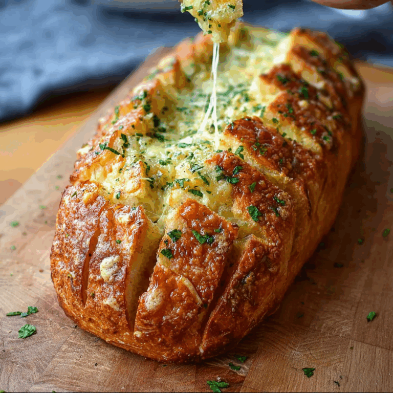 Cheesy Garlic Bread Loaf - Justine Recipes