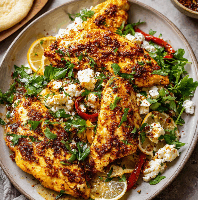 Crispy Feta Lemon‑Pepper Chicken - Justine Recipes