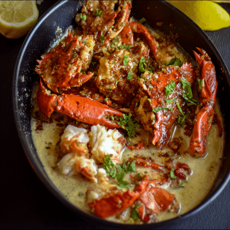 Creamy Butter Garlic Crab - Justine Recipes
