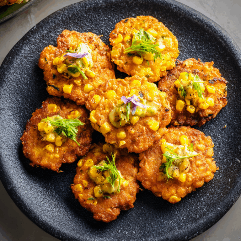 Crispy Corn Fritters - Justine Recipes