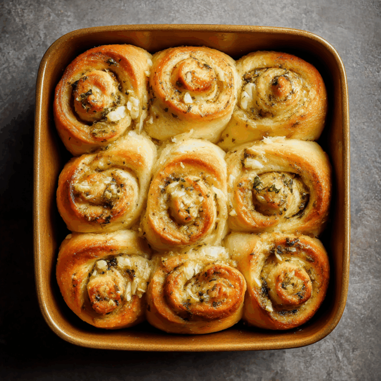 Garlic Swirl Rolls - Justine Recipes