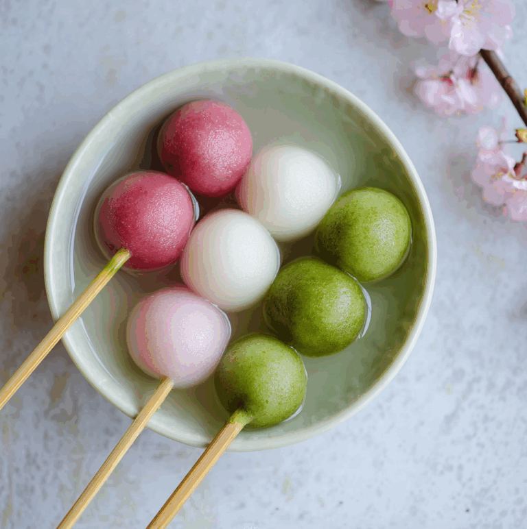 Hanami Dango - Justine Recipes