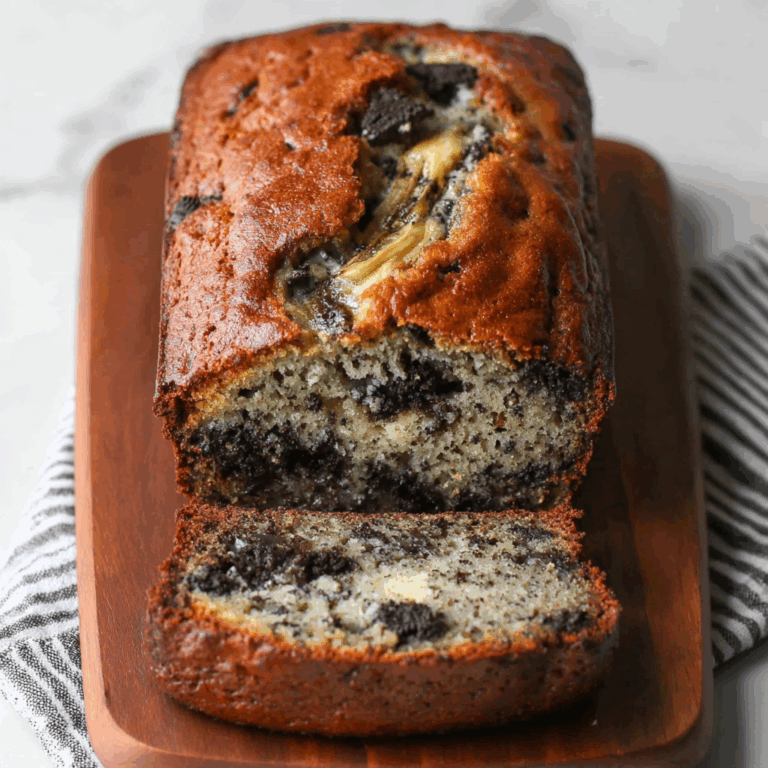Oreo Banana Bread - Justine Recipes