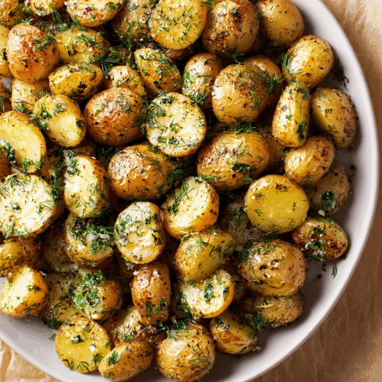 Roasted Dill Potatoes - Justine Recipes