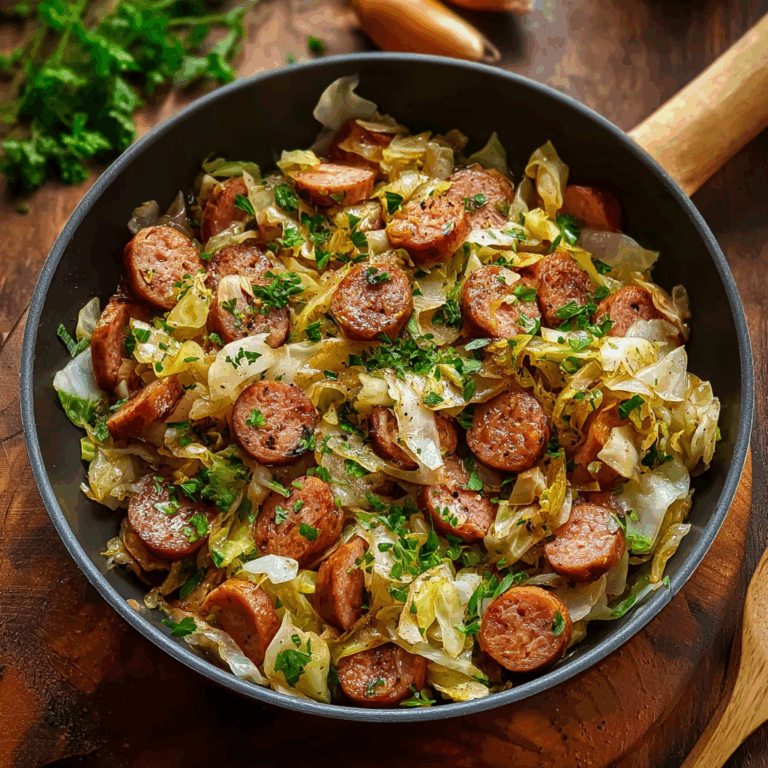 Sausage and Cabbage Stir Fry - Justine Recipes