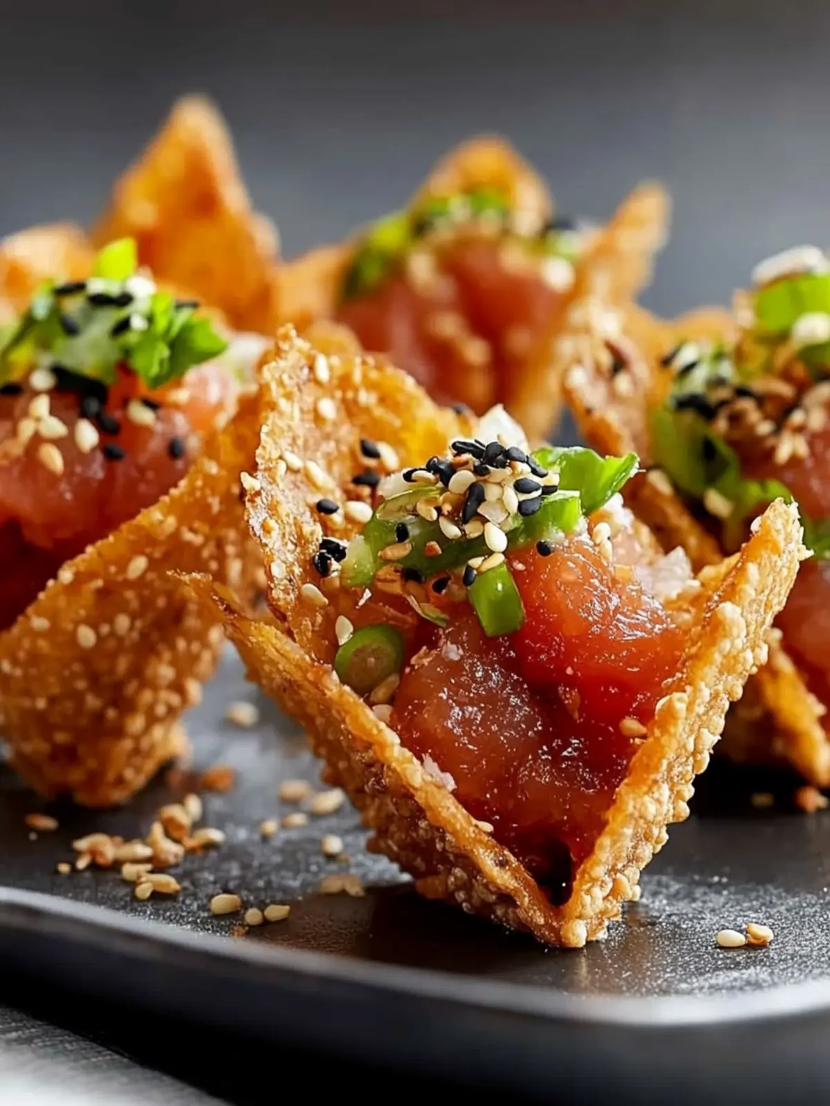Irresistible Spicy Tuna Sesame Miso Cones for Delicious Flavor